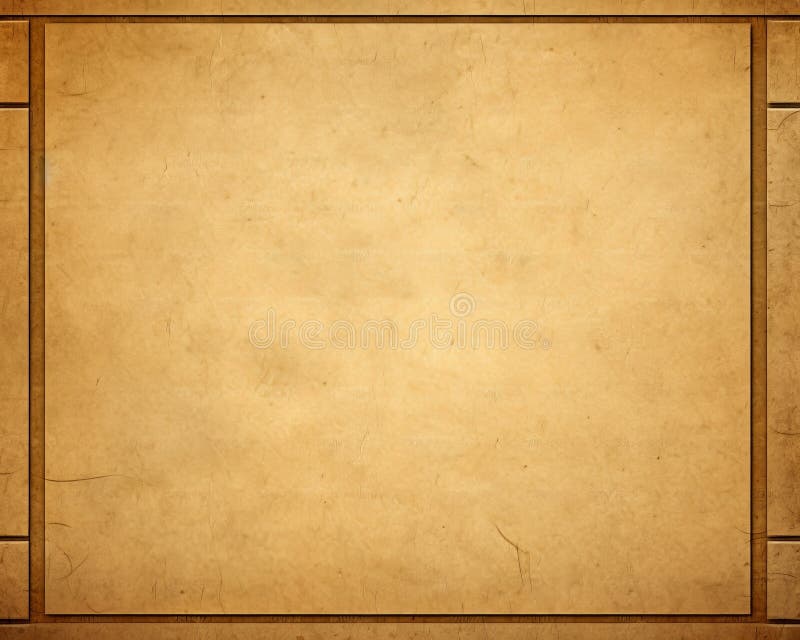 An Old Parchment Paper with a Border and a Frame Stock Illustration ...