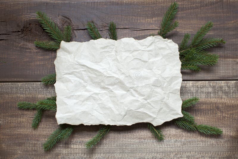 Old Parchment Paper with Copy Space on Branch Stock Image - Image of ...
