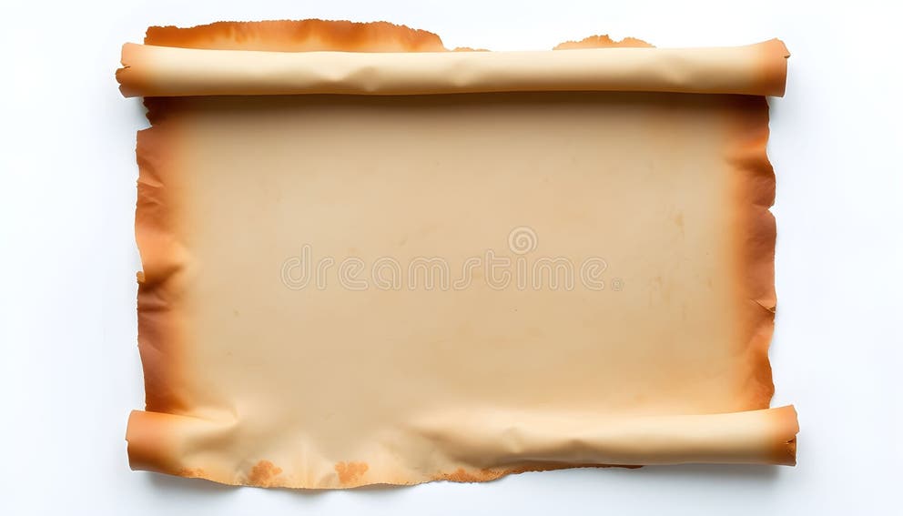 Old Parchment Scroll for Messages, Maps and Other Documents Stock ...