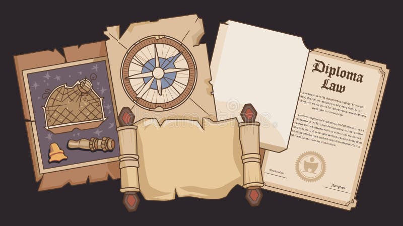 Antique Papyrus Scroll on White. Blank Template for Ancient Messages ...