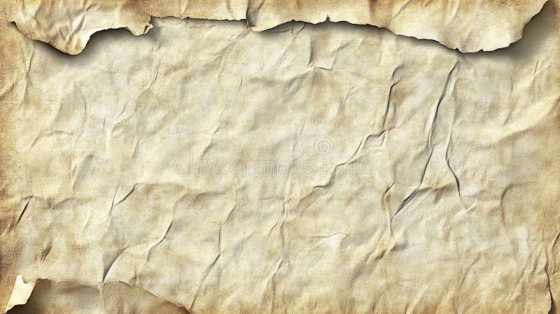 An Old Parchment Texture with Deep Creases, Darkened Edges, and Light ...