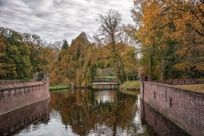 Old park in autumn stock image. Image of castle, leaves - 59655621