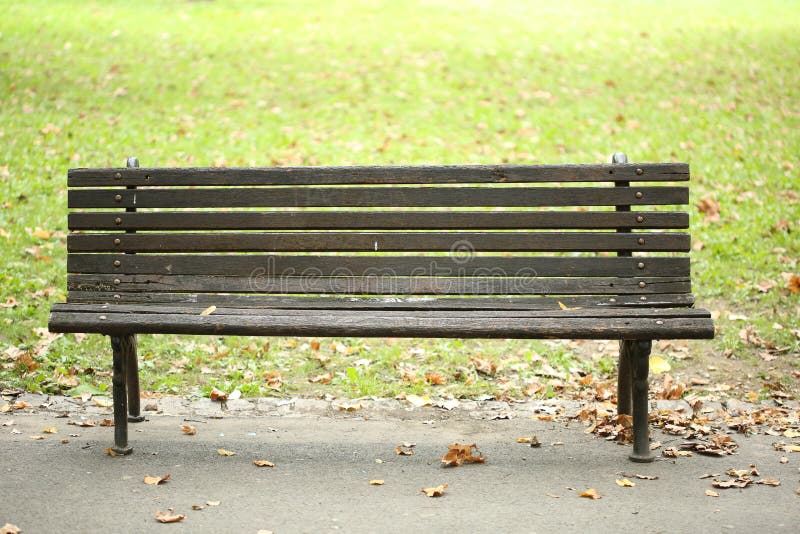Bench on footpath stock photo. Image of blossom, fresh - 55105352