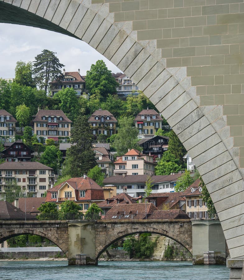 The bridge in Bern stock image. Image of cityscape, bridge - 35255803
