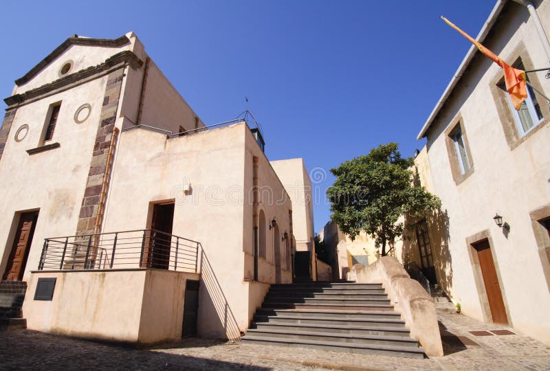Church Lipari Old Town Center Stock Photos - Free & Royalty-Free Stock ...