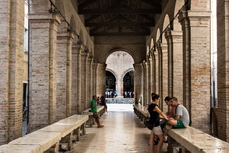 Old passage in Rimini. editorial stock photo. Image of italian - 88547328