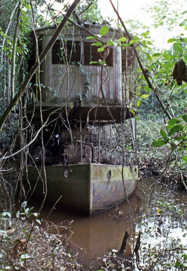 Old Passenger Ship Abandoned in the Amazon Jungle in Iquitos Stock ...