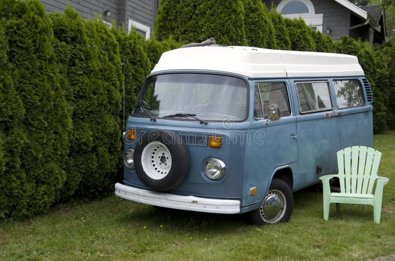 Old passenger van stock photo. Image of yard, parked - 41447496