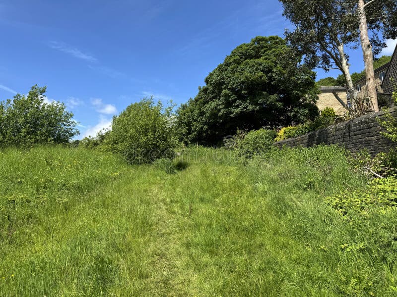 Old Pathway through the Fields in, Longwood, Huddersfield, UK Stock ...