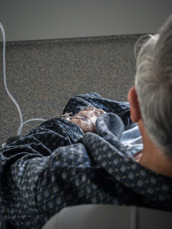 Old Patient Man with Iv Drip in the Hand Stock Photo - Image of ...