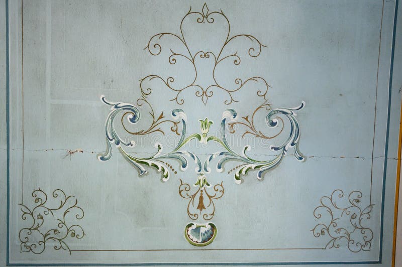 Old Patterns from the Interior of an Abandoned Building. Stock Image ...