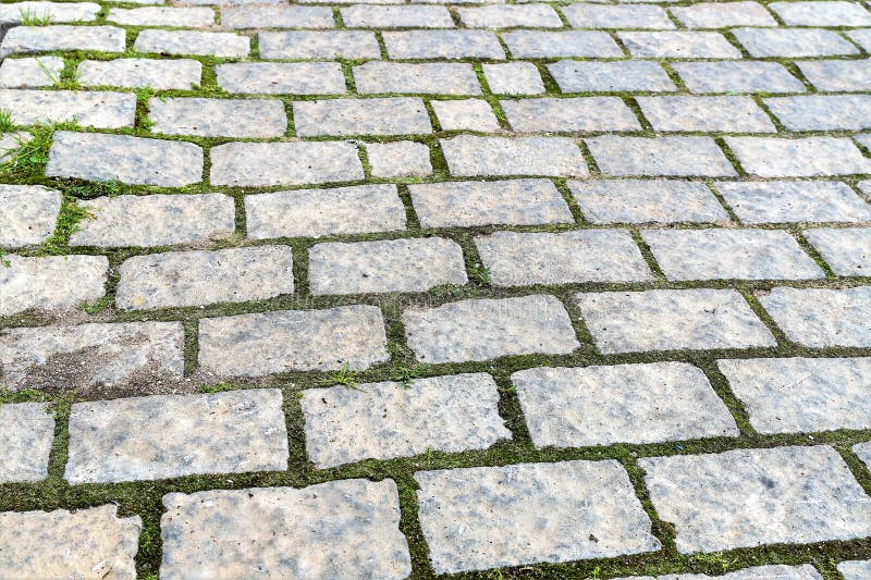 An Old Pavement Made of Granite Tiles As an Interesting Background ...