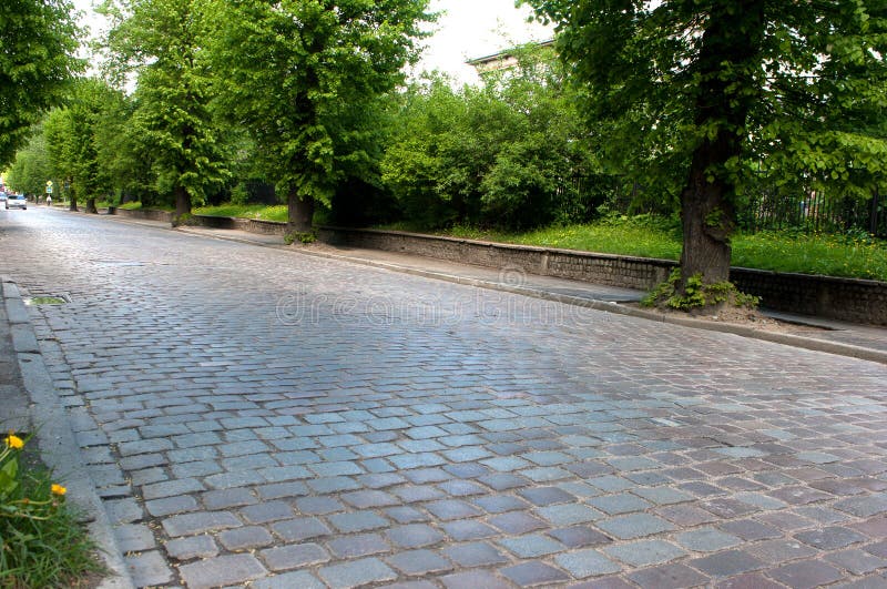 Old pavement street stock image. Image of stone, outdoors - 19874141