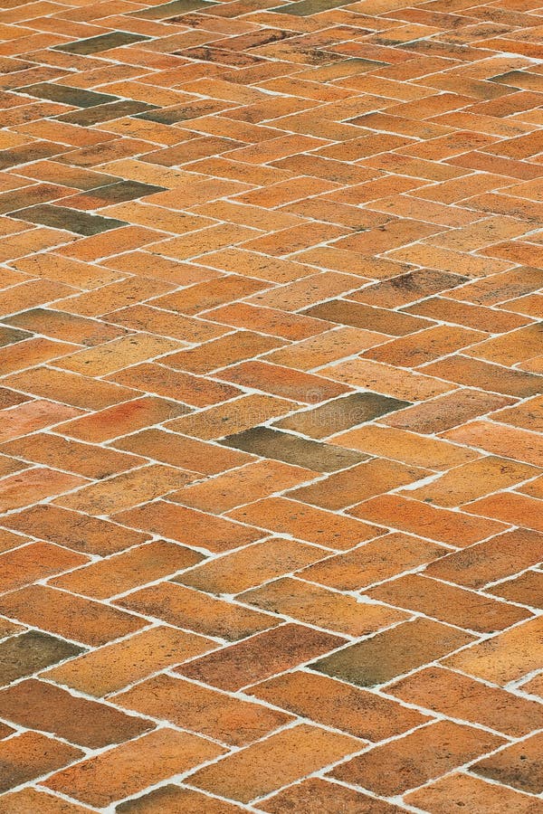 Old Paving Made with Bricks Blocks in an Italian Pedestrian Zone Stock ...
