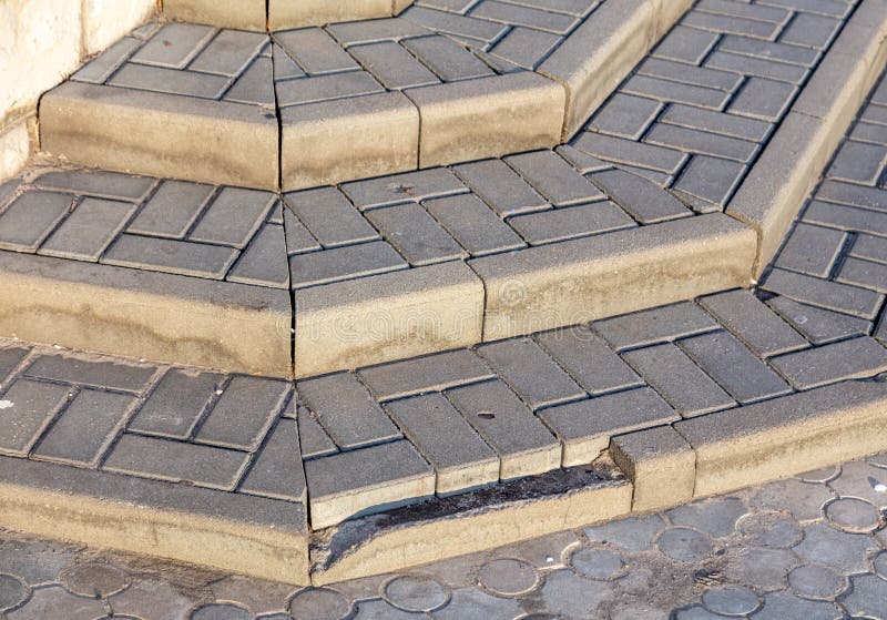 Old Paving Slabs on the Steps. Stock Photo - Image of exterior ...