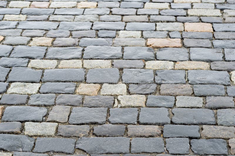 Old Paving Stones Close- Up of Rectangular Stone Bricks. Textured ...
