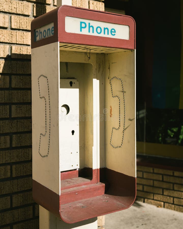 Old Payphone Shell, Pitman, New Jersey Editorial Stock Image - Image of ...