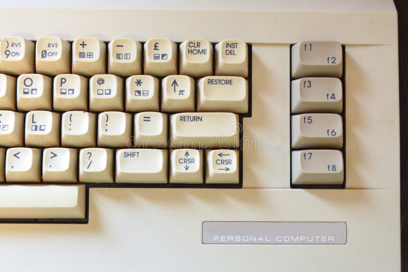 Old PC keyboard stock image. Image of technology, computer - 75978173