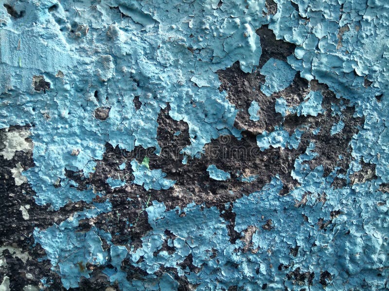 Old chipped blue paint stock image. Image of textured - 61776633