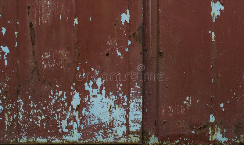 Old Peeling Paint. Rusty Surface. Metal Fence. Rust Structure. Stock ...
