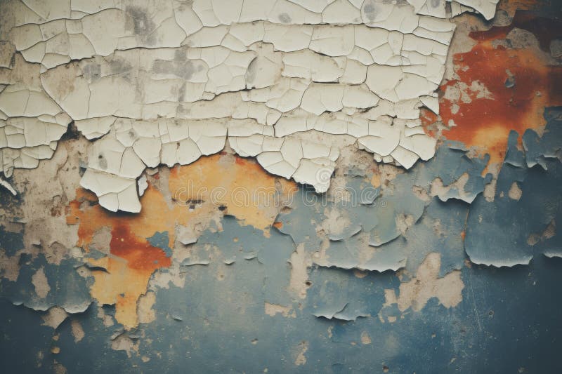 An Old Peeling Paint on a Wall Stock Illustration - Illustration of ...
