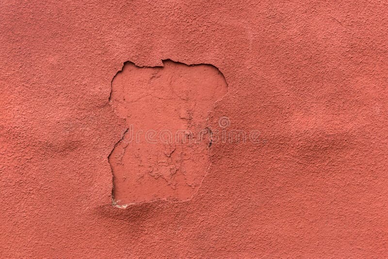 Old Peeling Red Plaster with Weathered Worn Wall Texture Background ...