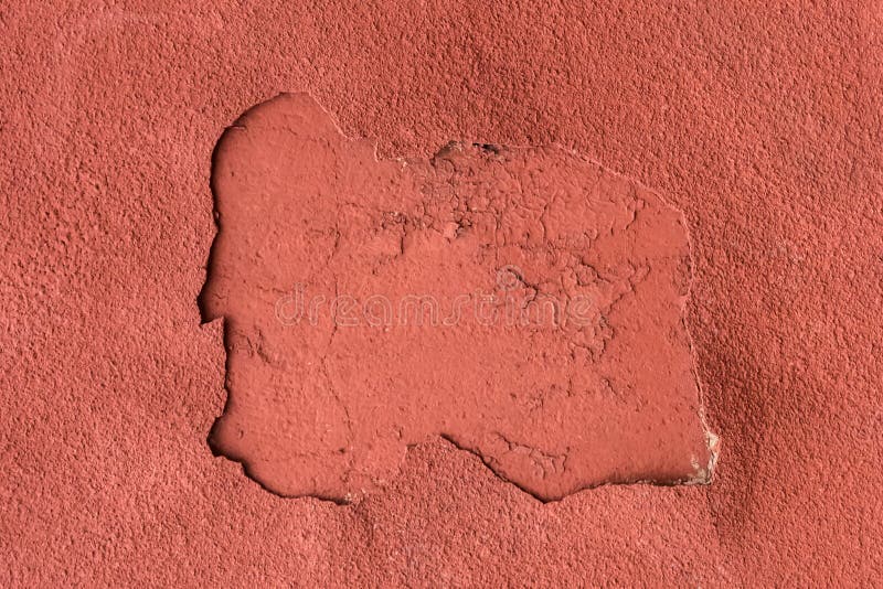 Old Peeling Red Plaster with Weathered Worn Wall Texture Background ...