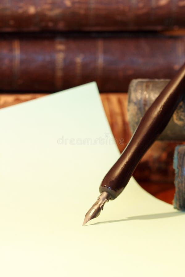 Old Writing Pen on Parchment Stock Photo - Image of writing ...