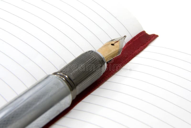 Blank page and pen stock image. Image of binding, booklet - 4253915