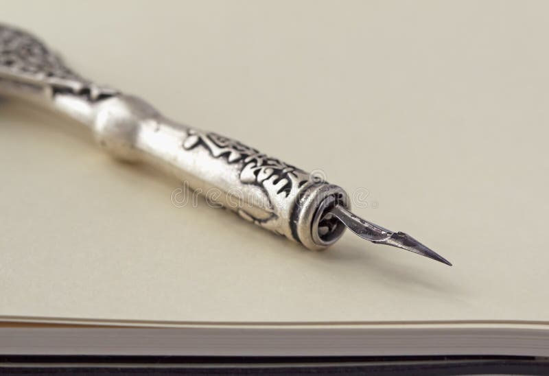 Old pen over notebook stock image. Image of document - 21266067