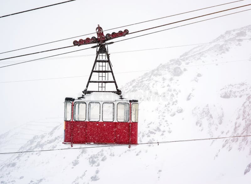 Old Pendulum Cableway for Transport of People Stock Image - Image of ...