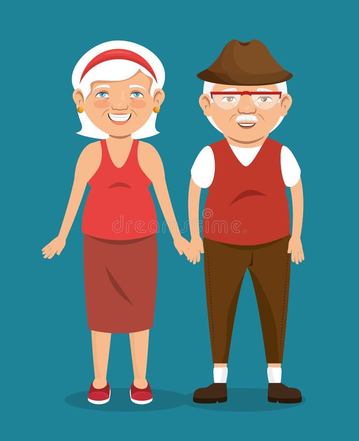 Old People Character Avatar Icon Stock Illustration - Illustration of ...