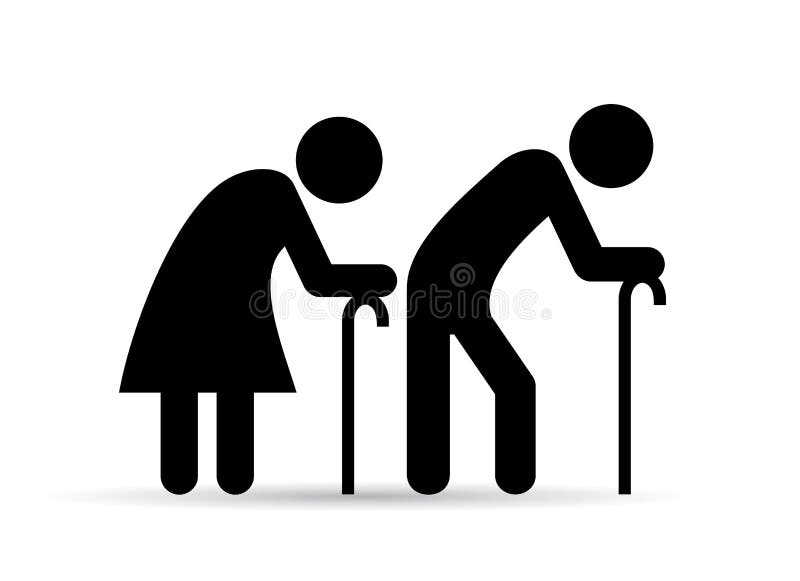 Old people icon stock vector. Illustration of declining - 80230592