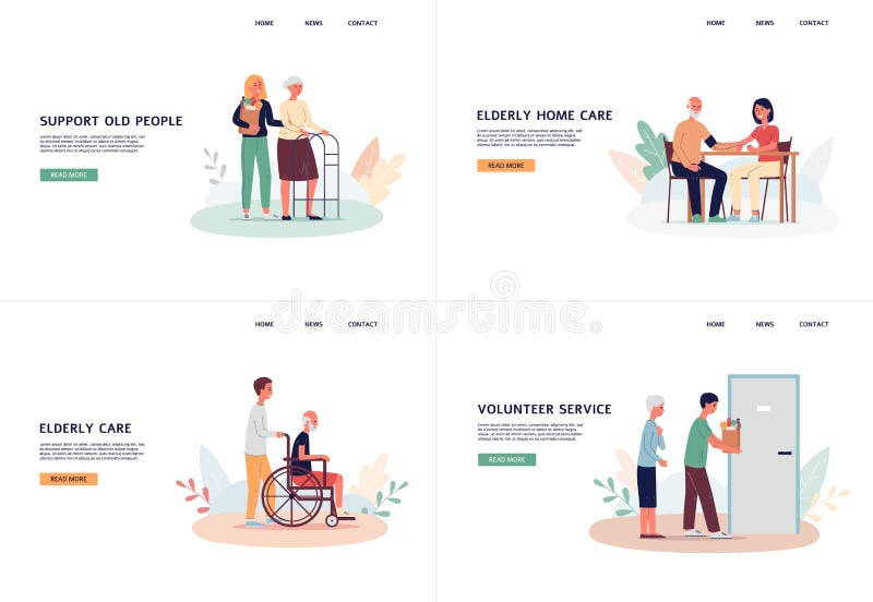 Help and Support of Disabled People Banner Flat Vector Illustration ...