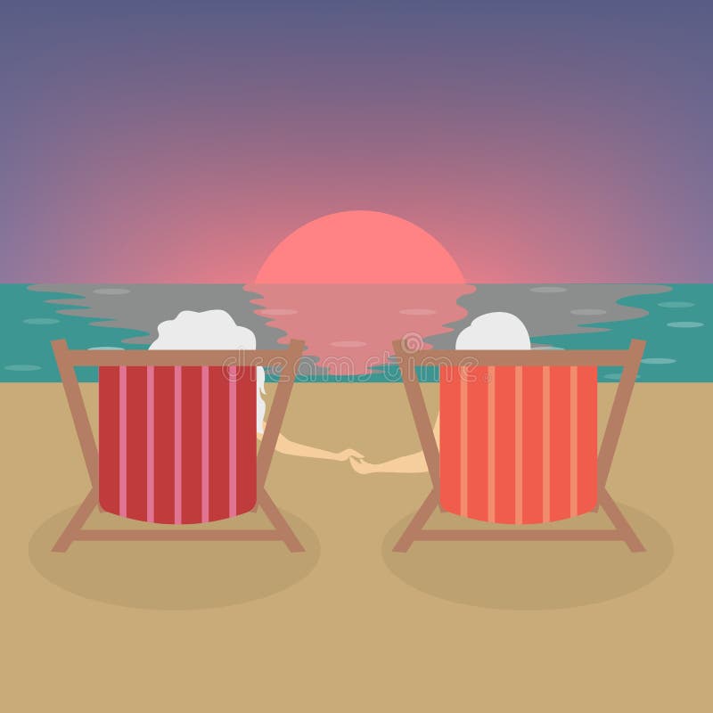 People Watching Sunset Stock Illustrations – 1,966 People Watching ...