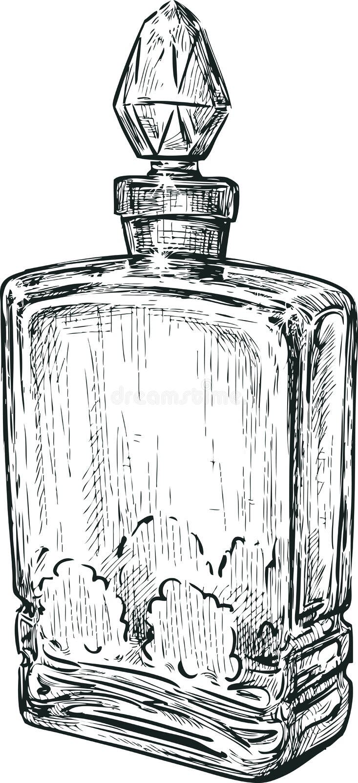 Perfume Bottle Drawing Stock Illustrations – 6,923 Perfume Bottle ...
