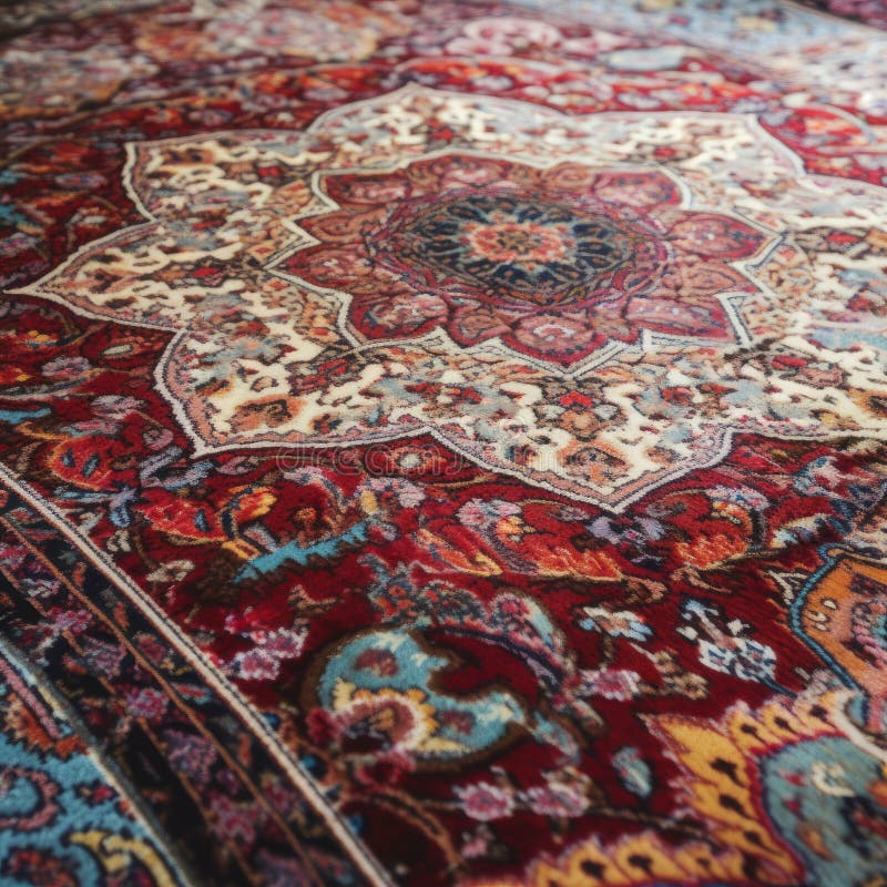 A Old Persian Rug Ai, Ai Generative, Illustration Stock Illustration ...