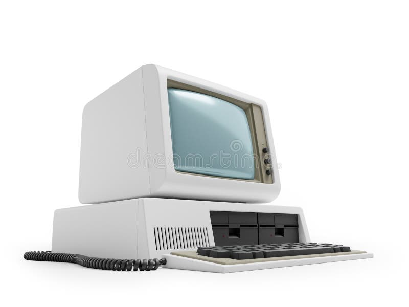 Retro Personal Computer Old Pc Display Stock Illustrations – 343 Retro ...