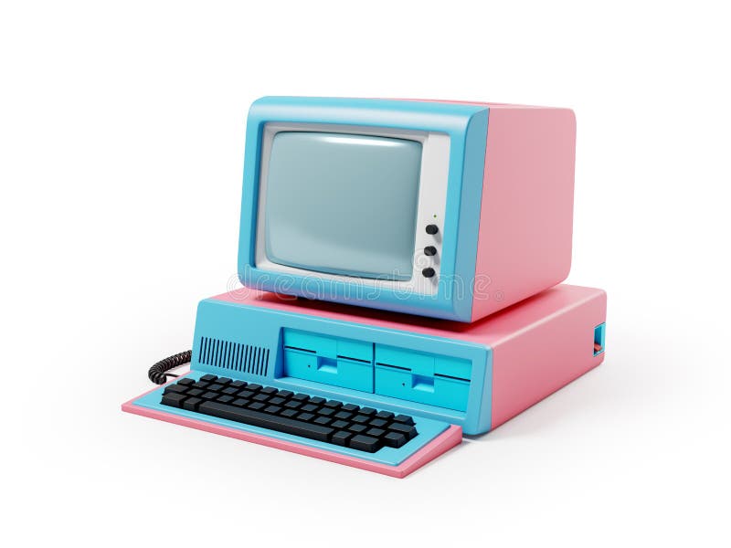 Retro Personal Computer Old Pc Display Stock Illustrations – 343 Retro ...