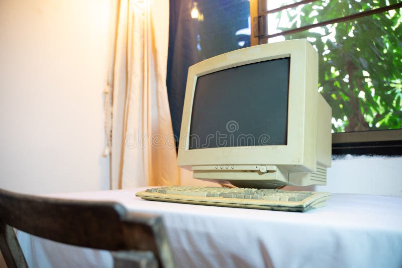 Old personal computer . stock image. Image of hardware - 185144305