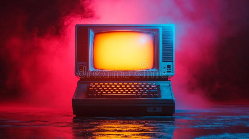 An Old Personal Computer, Reminiscent of Models from the 80s or Early ...