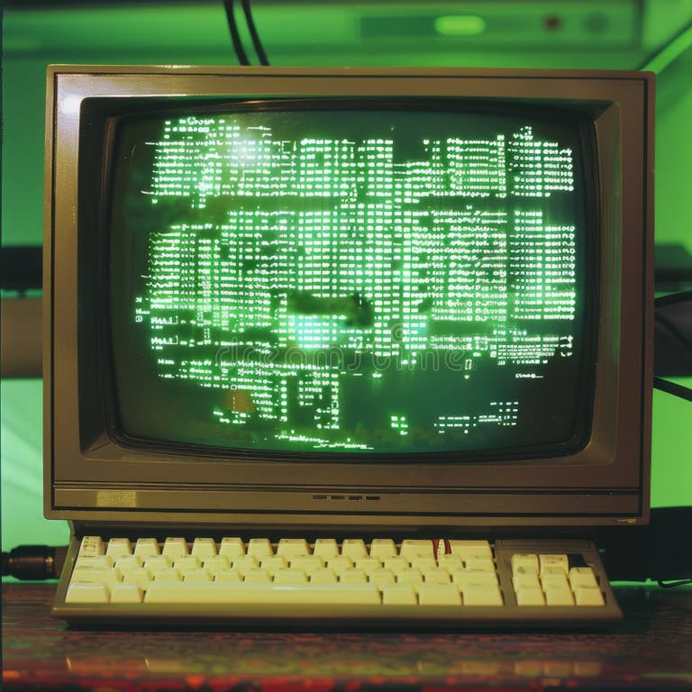 1,676 Old Computer Green Screen Stock Photos - Free & Royalty-Free ...