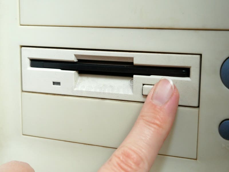 Old Personal Computer with System Unit and Floppy Drive Stock Image ...