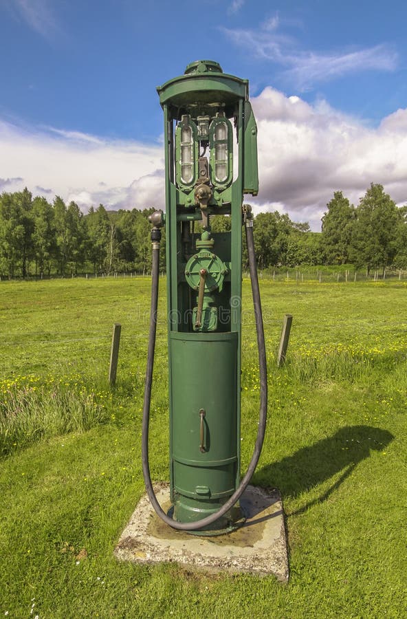 Old petrol pump stock image. Image of fuel, trees, green - 82131863