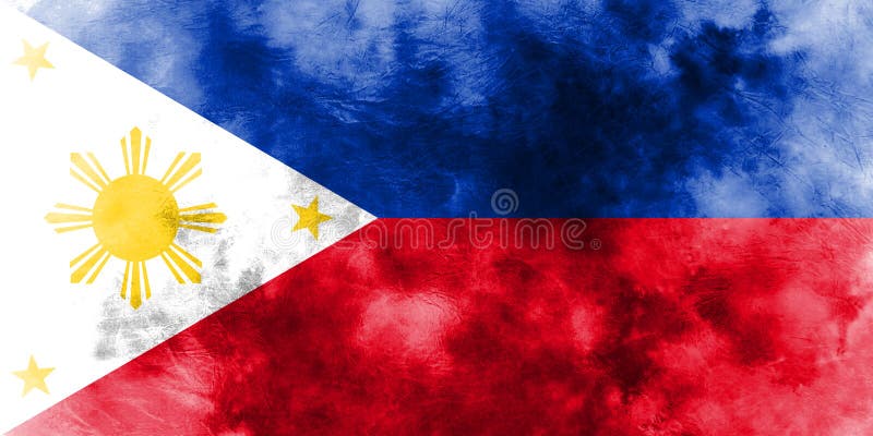 Old Philippines Grunge Background Flag Stock Illustration ...