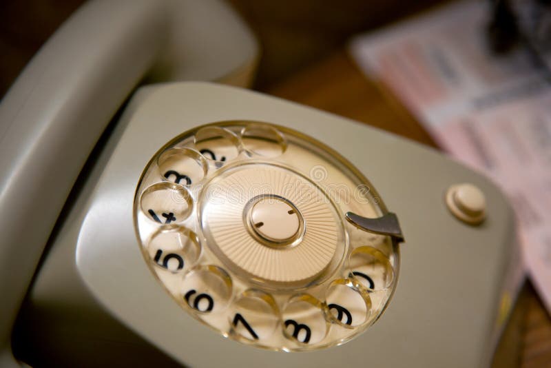 Old-fashioned phone dial stock photo. Image of brown, colour - 8420878