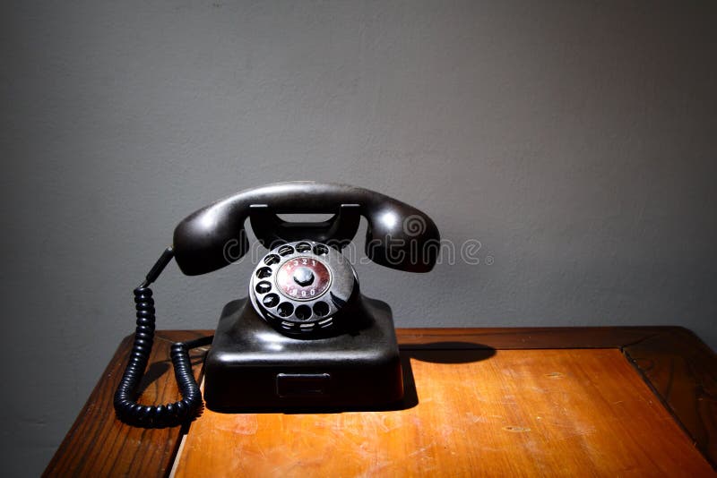 Old phone stock image. Image of black, antique, telecommunication - 2342679