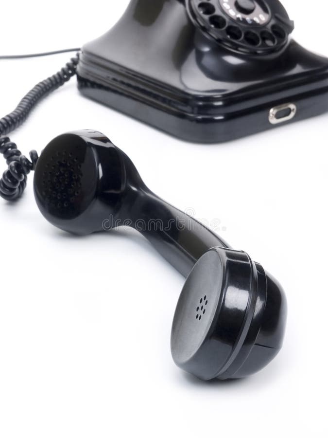 Old phone stock image. Image of curl, telecommunication - 7303709