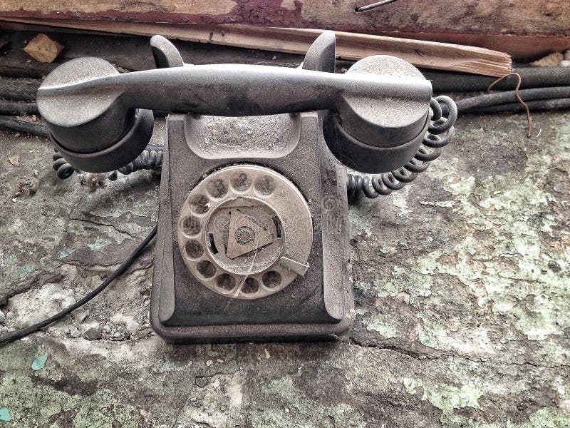 Old Phone stock image. Image of rotary, abandoned, dirty - 31309097