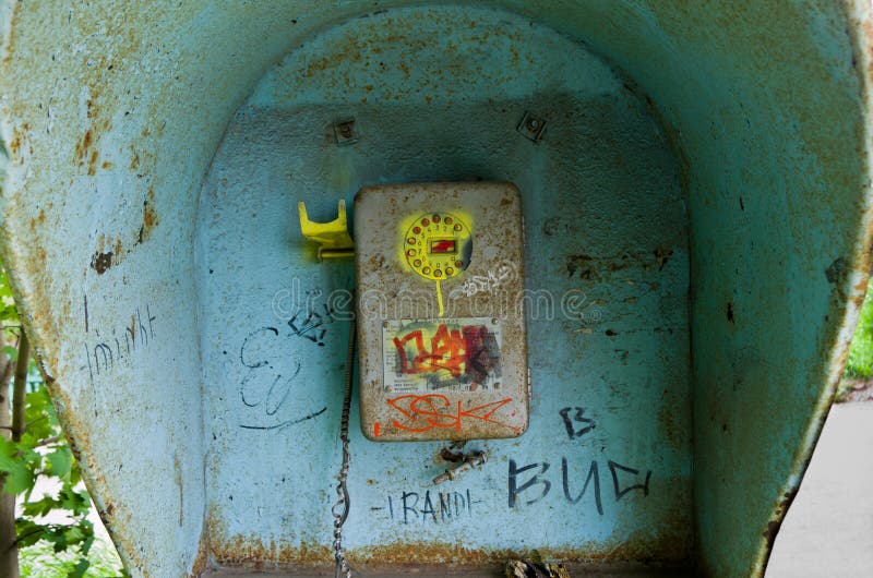 An old phone booth stock image. Image of rusty, ussr - 55470509